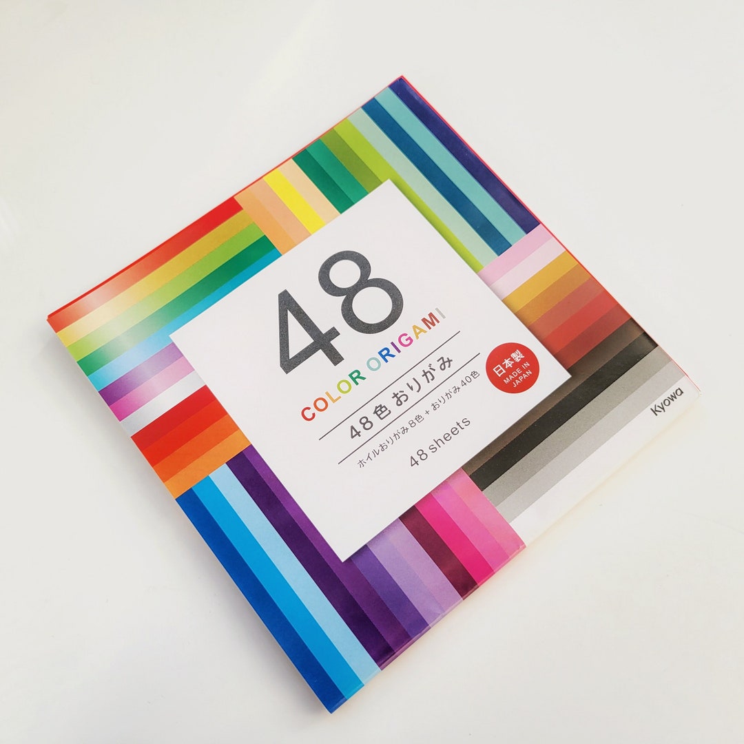 48 Color Origami Paper Pack, 6x6 Inch, 40 Solid Colors, 8 Foil Colors ...