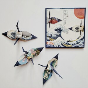 Origami Crane Folding Kit, Paper Crane Template, 36 Views of Mount Fuji ...