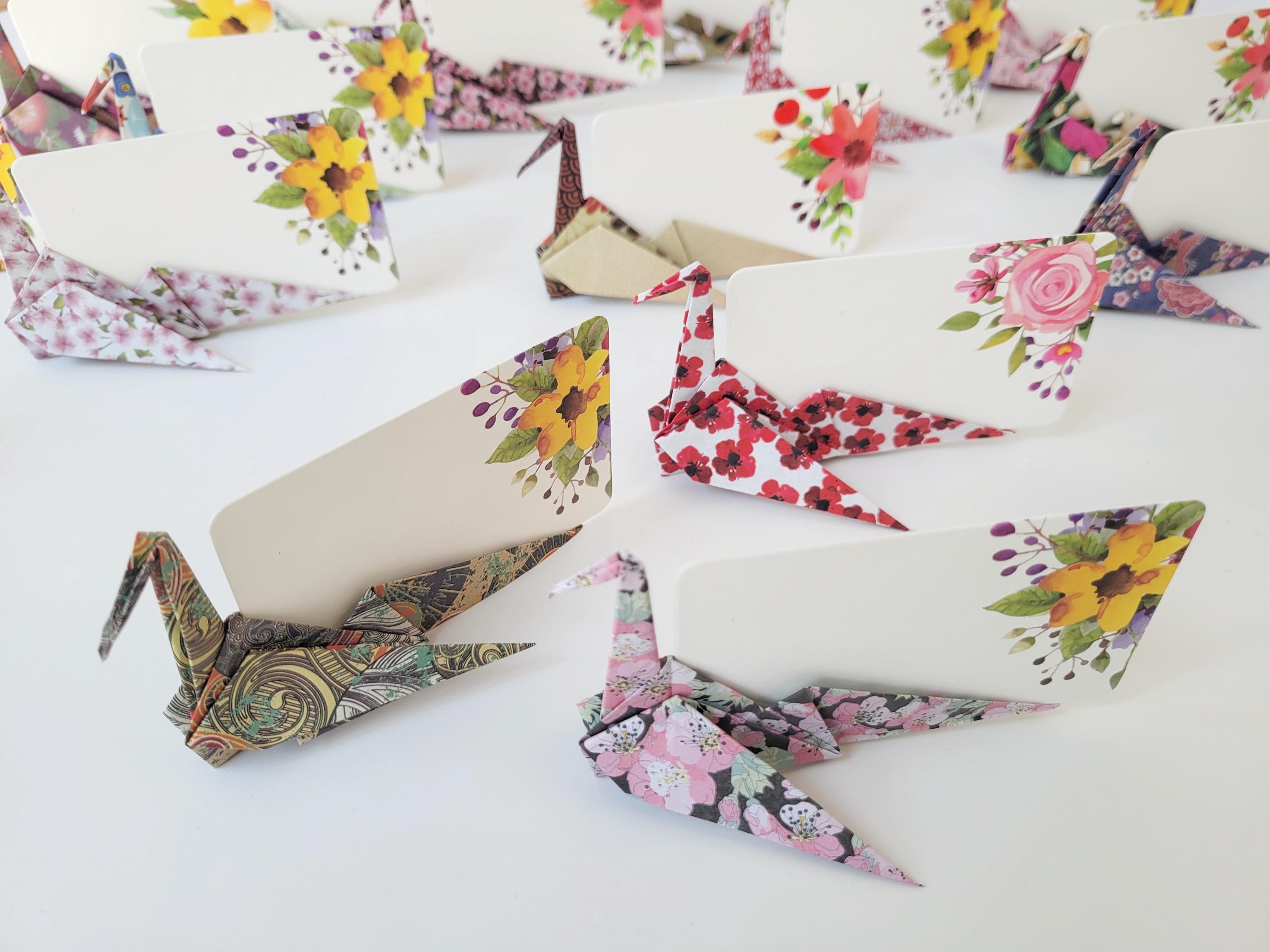 Origami Crane Place Card Holders, Wedding Party Place Card Display ...