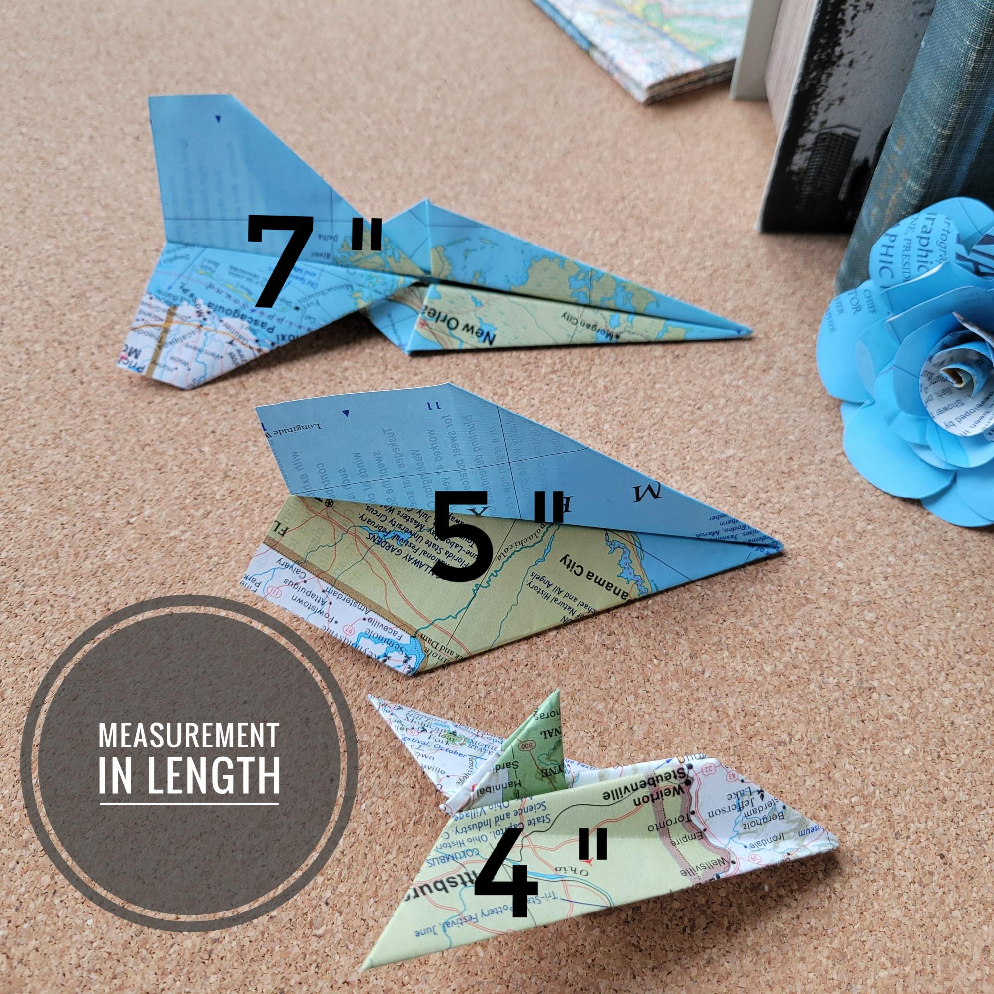 Map Paper Airplanes, Origami Aircraft, World Travel Birthday Party ...