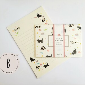 Cat Japanese Letter Set, Writing Paper With Envelopes, Kawaii Japanese ...