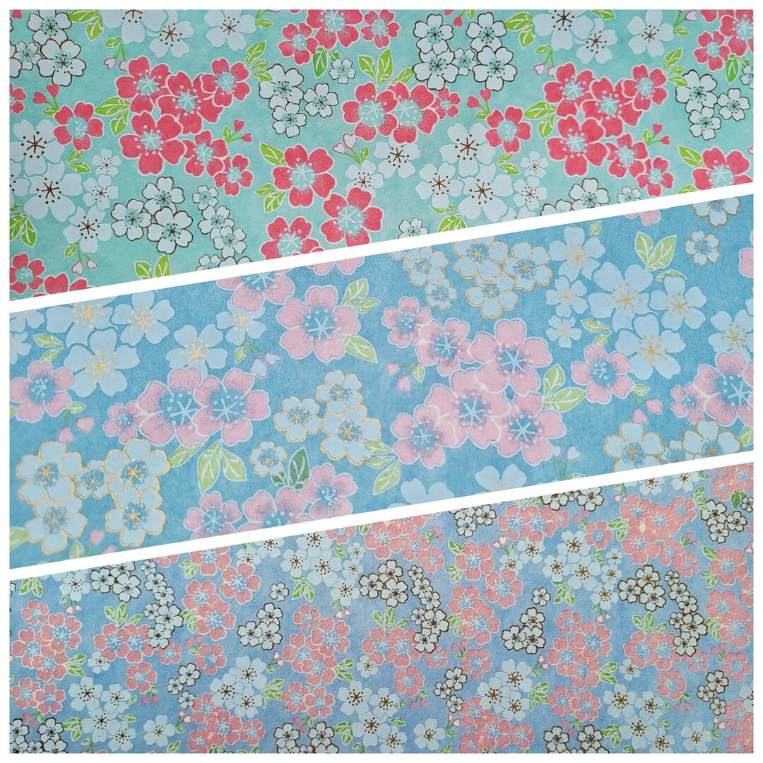 Large Echizen Yuzen Paper, Cherry Blossom, Origami Craft, Chiyogami ...