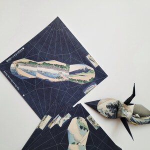 Origami Crane Folding Kit, Paper Crane Template, 36 Views of Mount Fuji ...