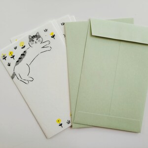 Mini Letter Set Kitty Cats, Message Notes With Envelopes, Kawaii ...