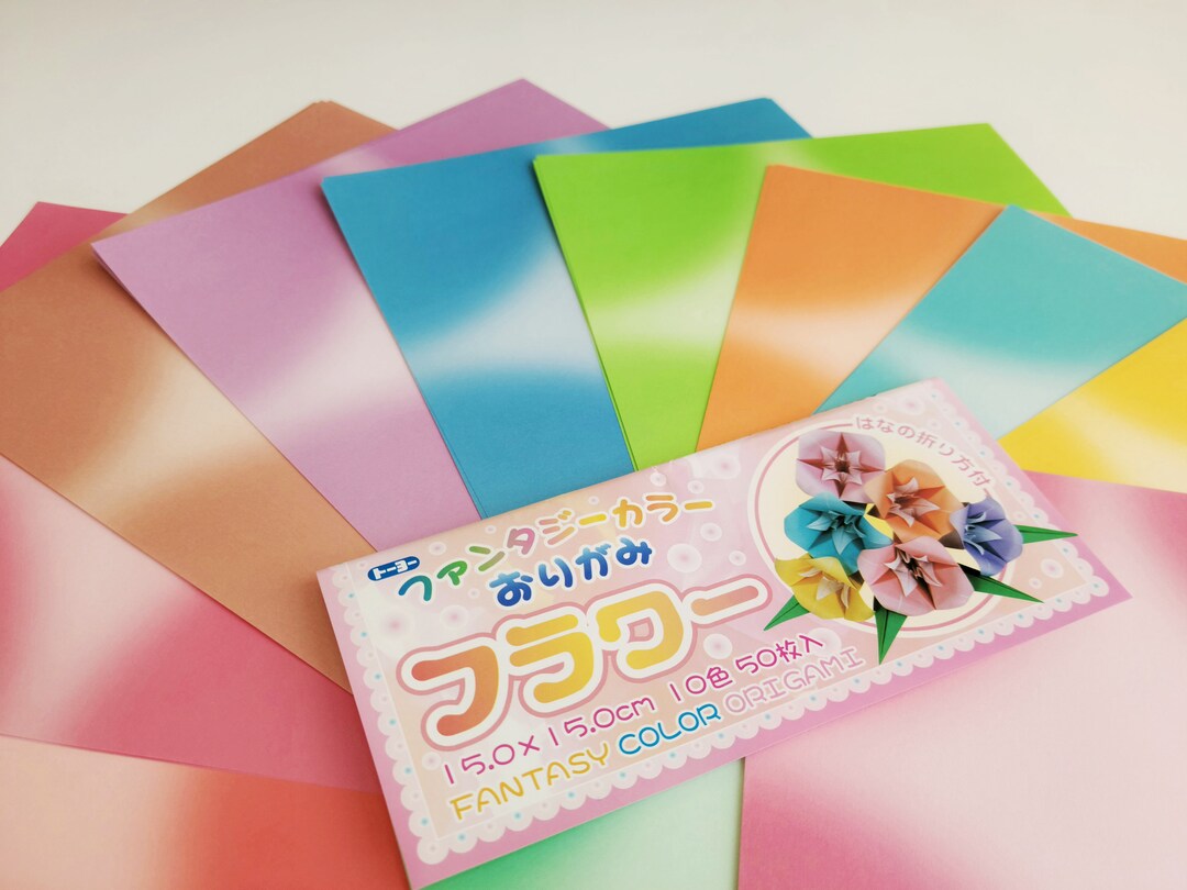 Origami Flower Kit, Gradient Color Paper Pack, Educational Folding ...