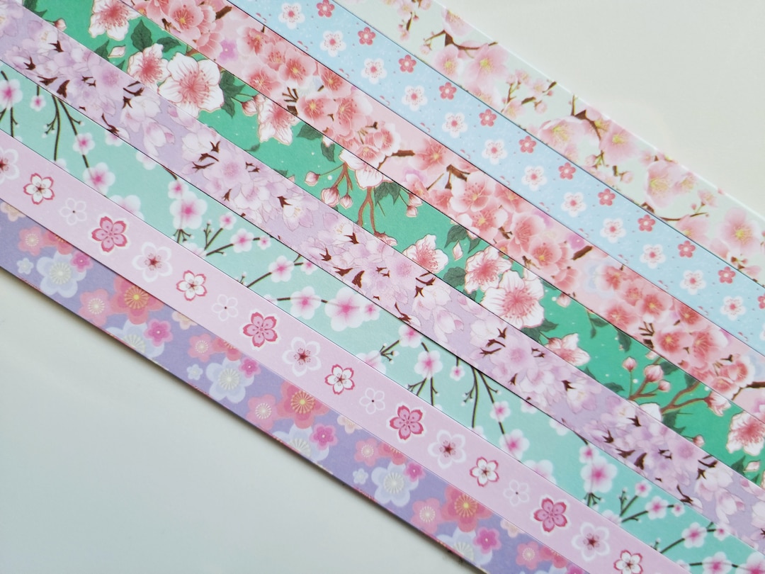 Cherry Blossom Paper Strips, 136 Sheets Origami Lucky Star Paper ...