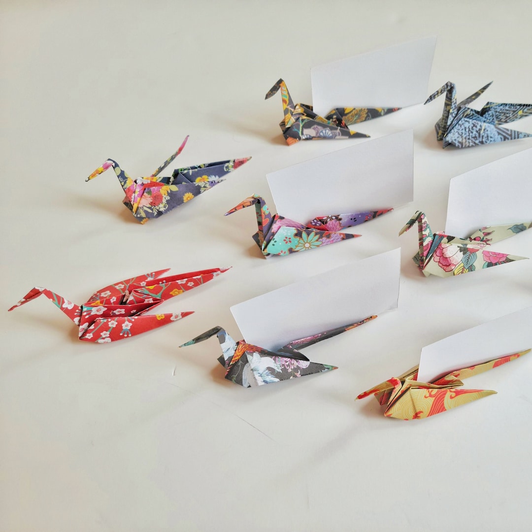 Origami Crane Place Card Holders, Wedding Party Place Card Display ...