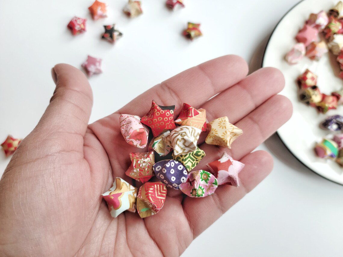 Japanese Paper Origami Stars Assorted Lucky Stars 3D Stars - Etsy