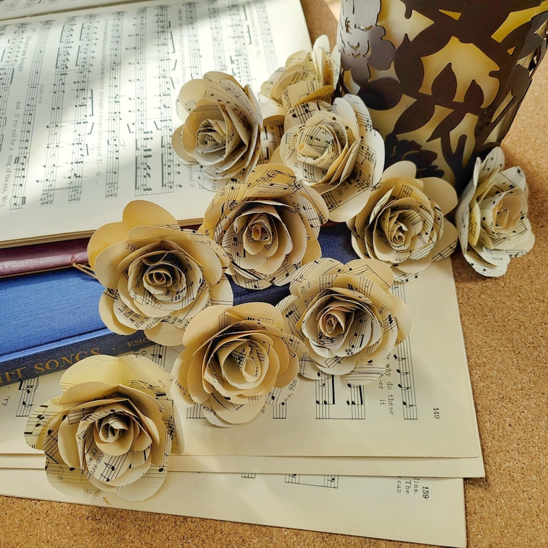 Music Paper Flowers - Etsy