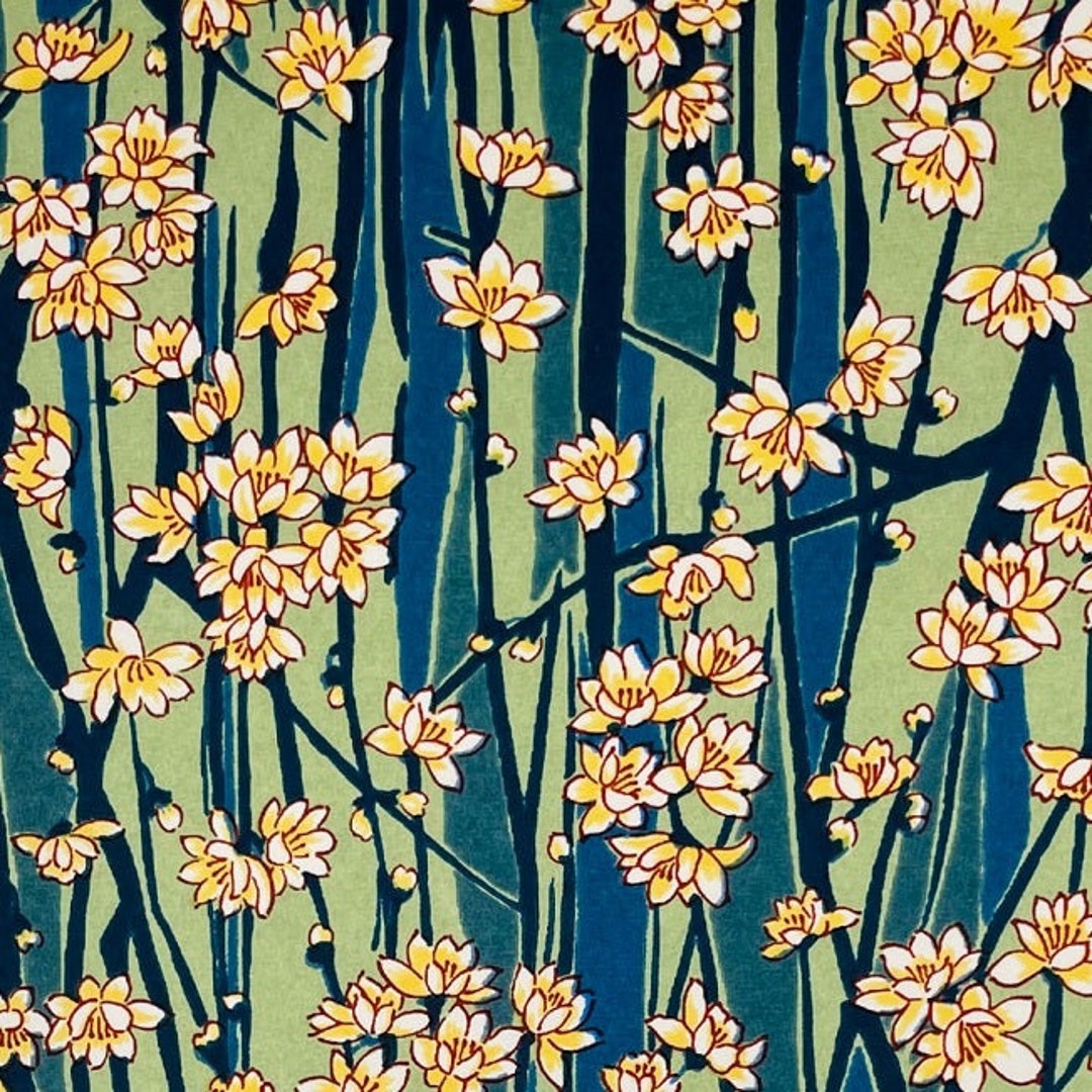 Large Yuzen Paper, Magnolia Flowers, Japanese Washi Papert, Origami ...