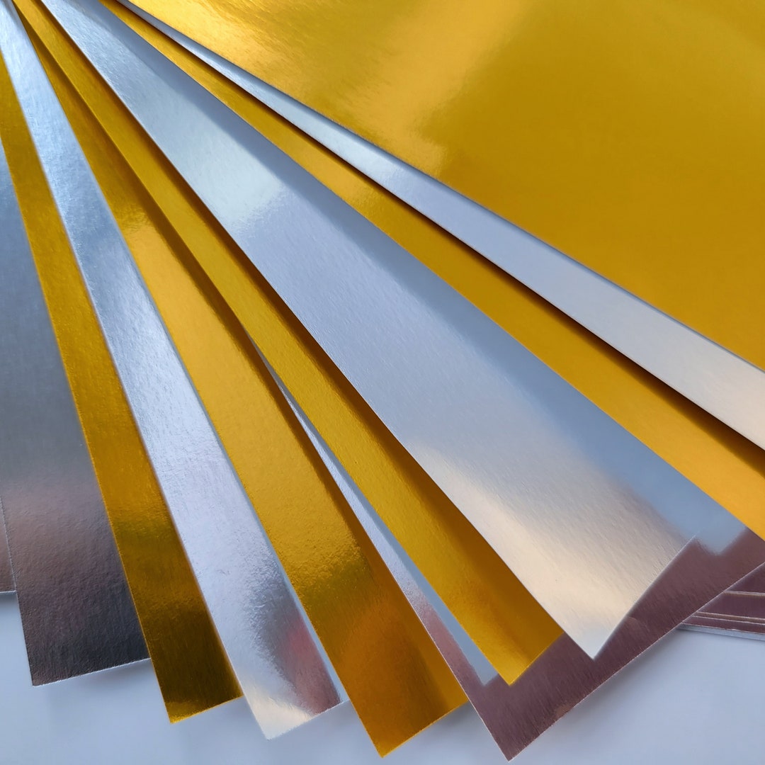 6"x6" Gold & Silver Origami Paper, 15x15cm, Combo Pack, Metallic Foil ...