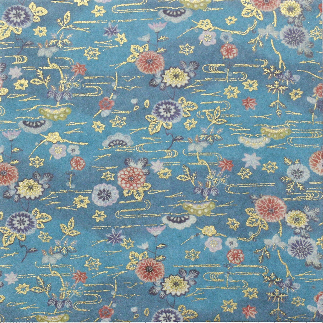 Large Yuzen Echizen Paper Small Flowers Kimono Motif - Etsy