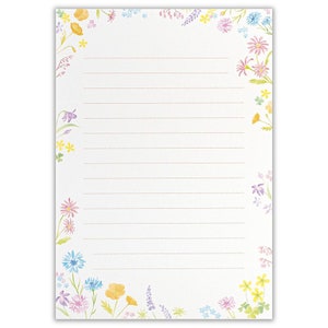 Colorful Flowers Letter Set, Light Pink, Japanese Writing Paper ...
