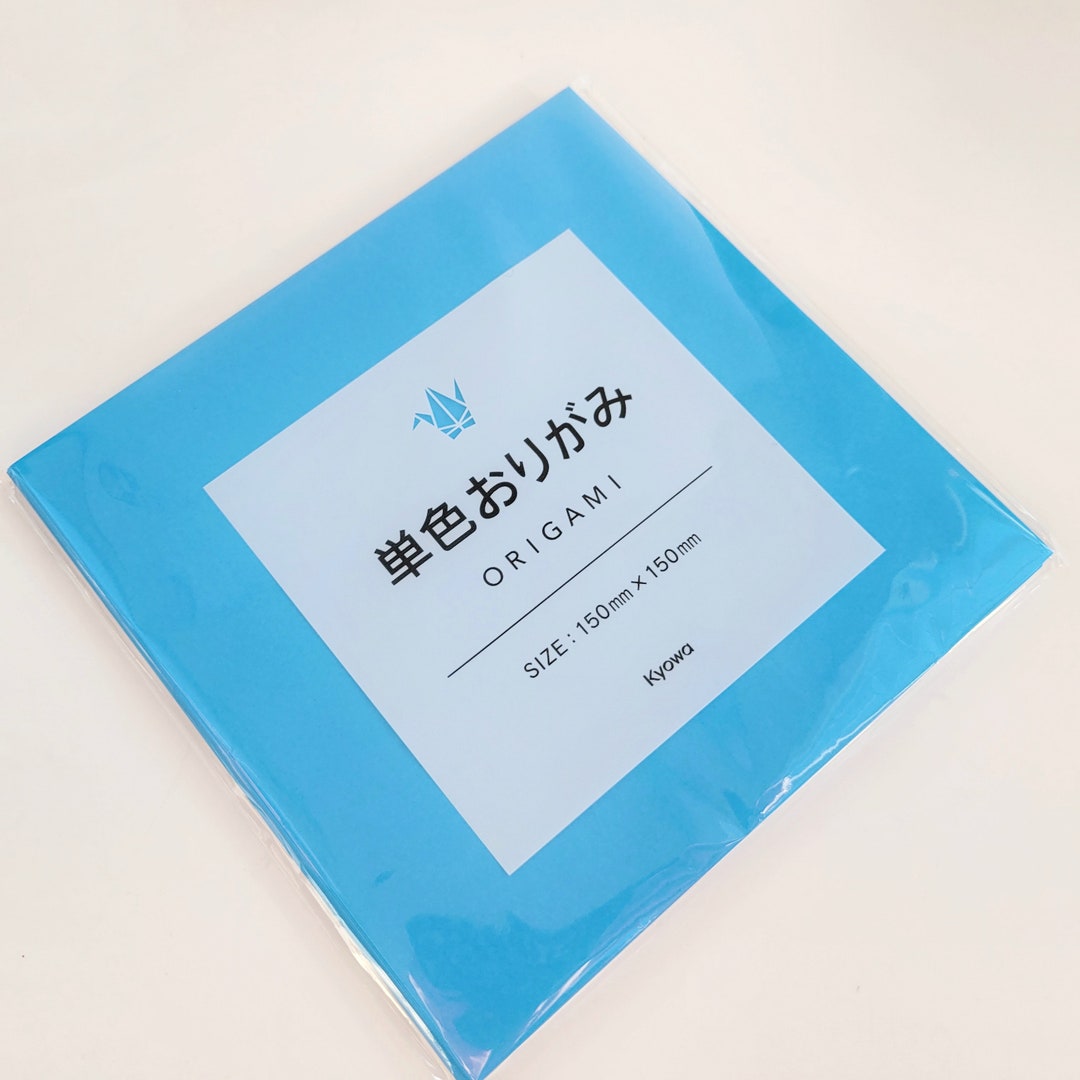 Light Blue Origami Paper Pack, 6"x6", One Sided Solid Color Paper ...