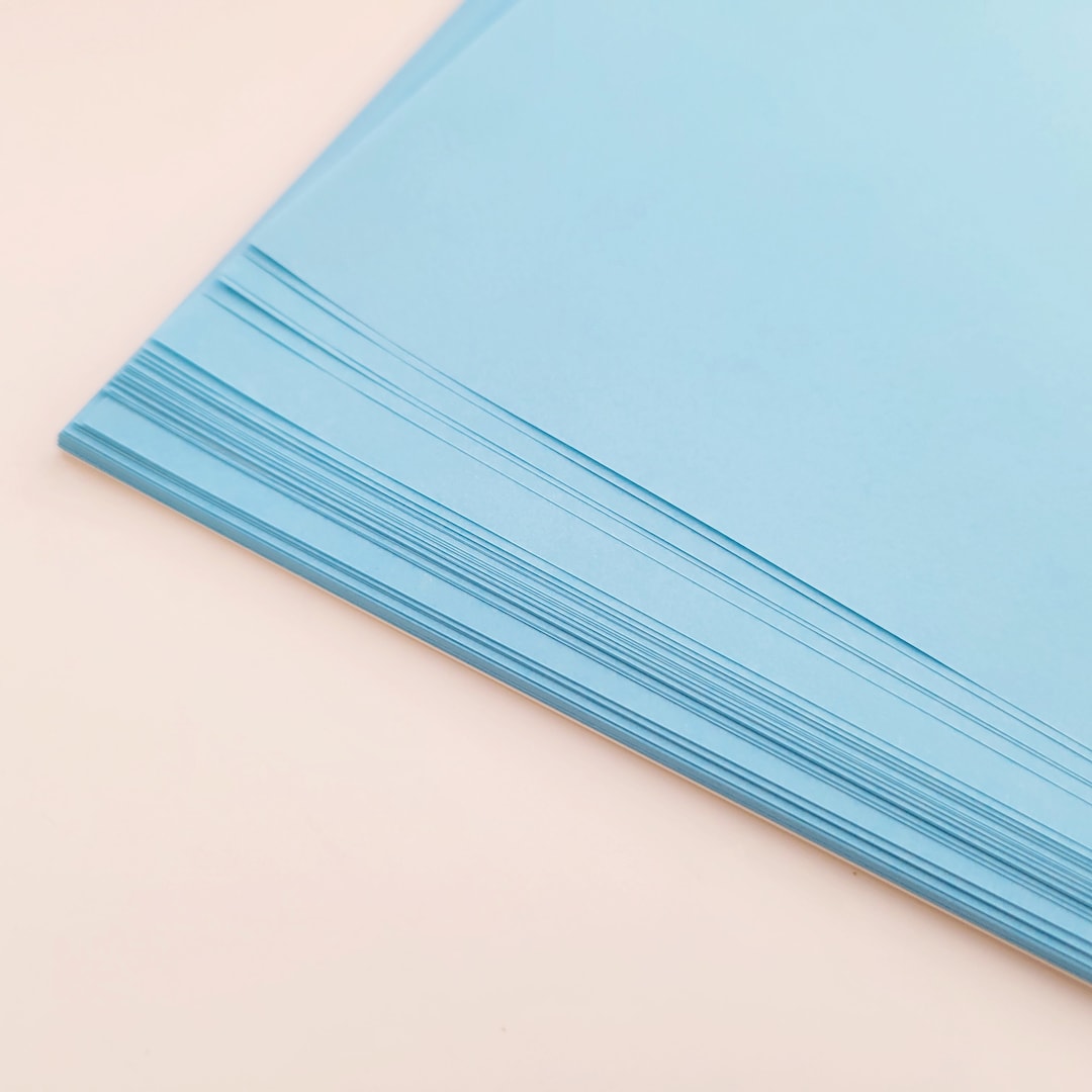 Baby Blue Origami Paper Pack, 6"x6", One Sided Solid Color Paper ...