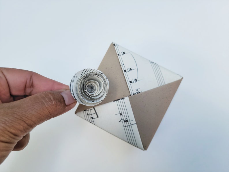 Music Note Origami Box Handmade Gift Box Upcycled Sheet - Etsy