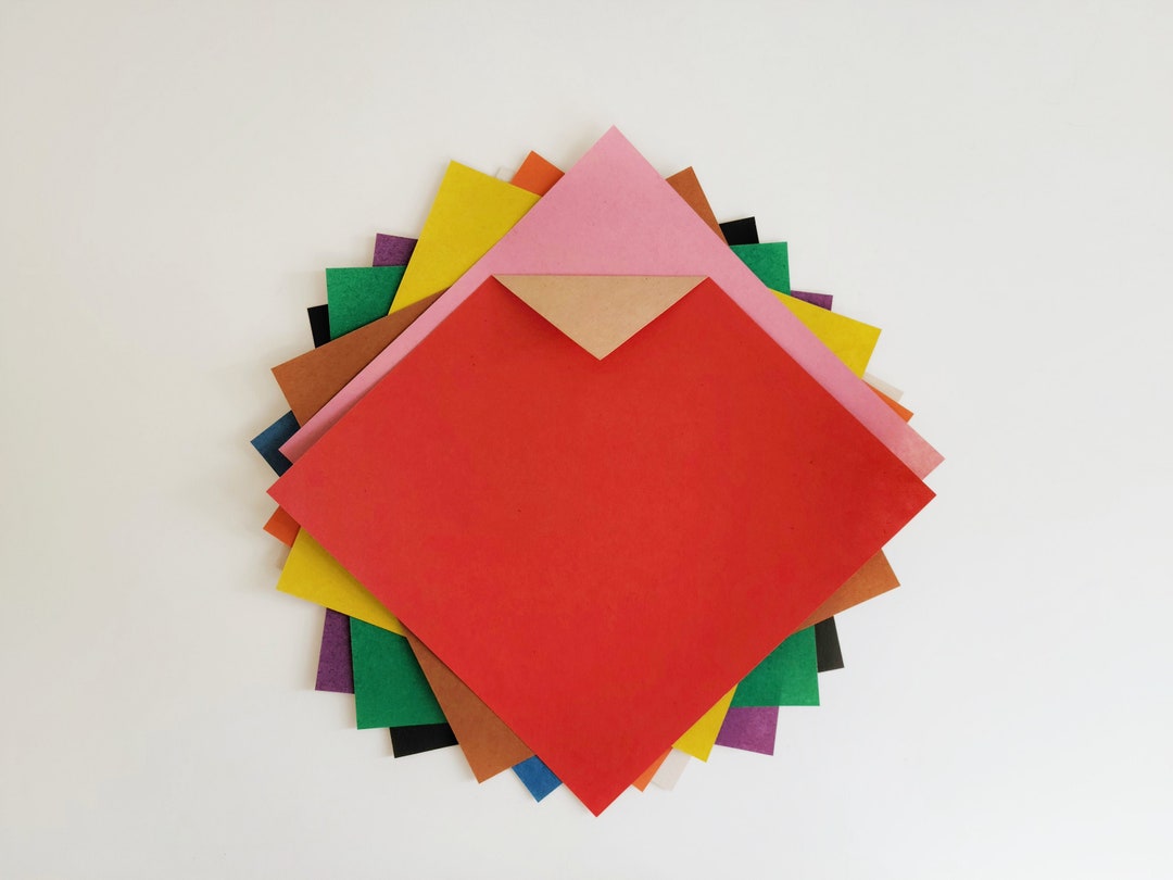 Jumbo Kraft Origami Paper, 25cm/10"x10", Duo Colors, Brown Folding ...