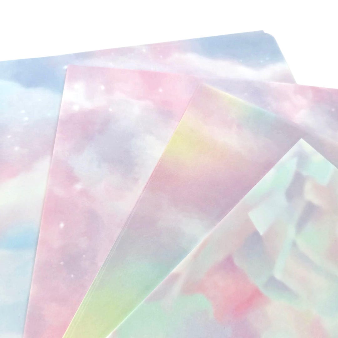 Unicorn Color Origami Design Paper, 15x15cm, One Sided, Dreamy Pastel ...