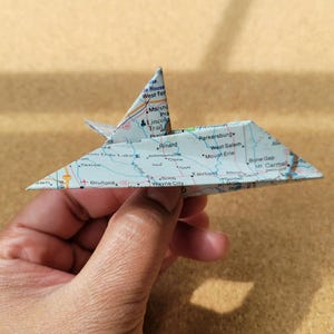 Map Paper Airplanes, Origami Aircraft, World Travel Birthday Party ...