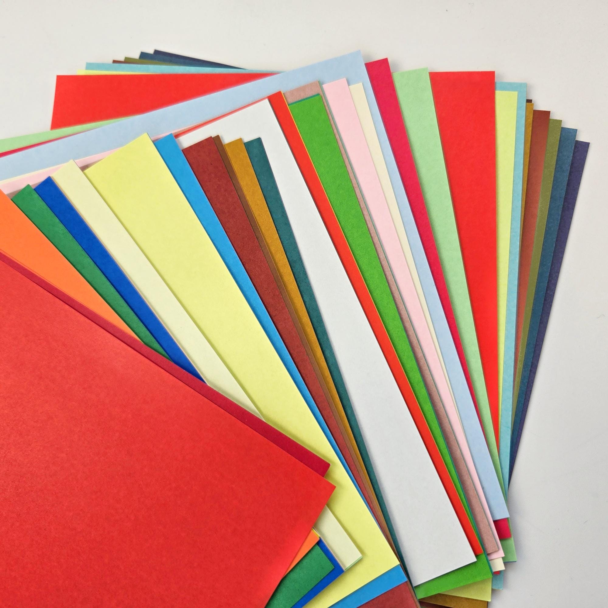 100 Colors Origami Paper, 15x15cm, One Sided Solid Color Paper Pack ...