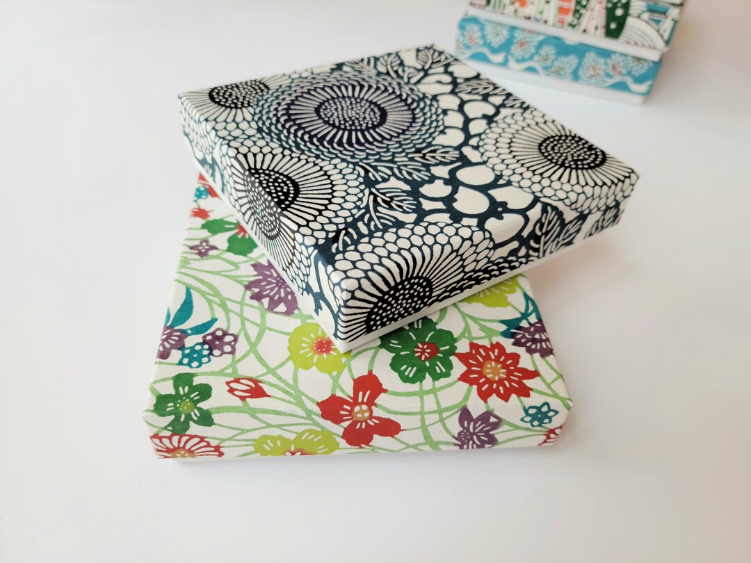 Japanese Paper Gift Box, 5"x5" Empty Party Favor Box, Handmade ...