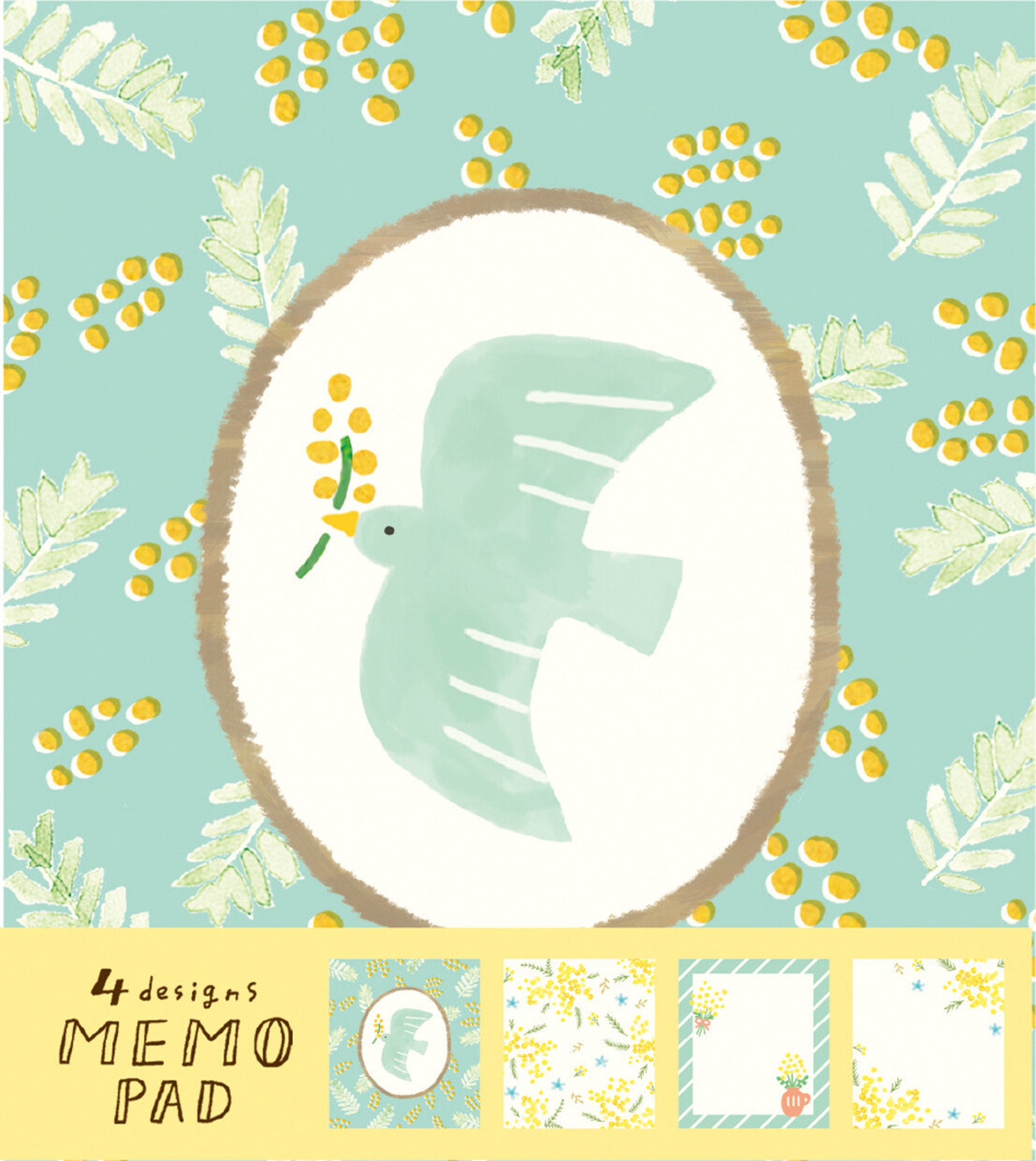 Spring Time Memo Pad, 100sheet, Tulip, Mimosa, Cherry Blossom, Sweets ...