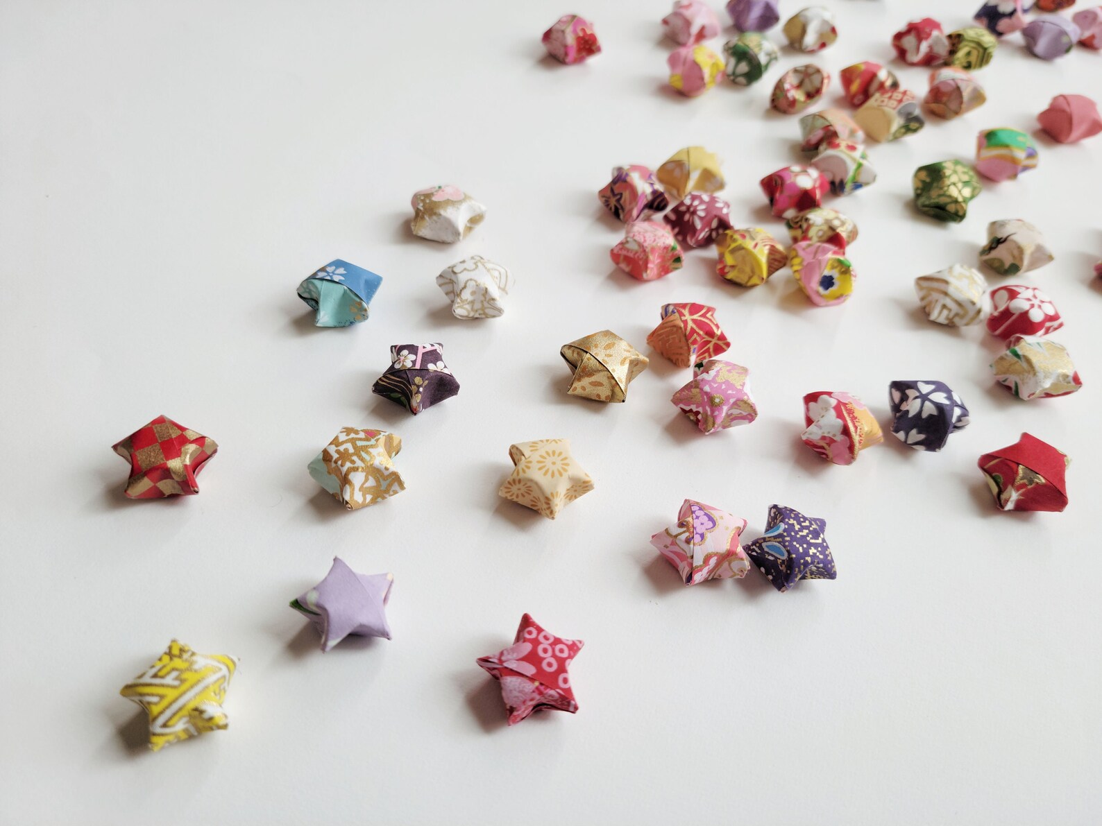Japanese Paper Origami Stars Assorted Lucky Stars 3D Stars - Etsy