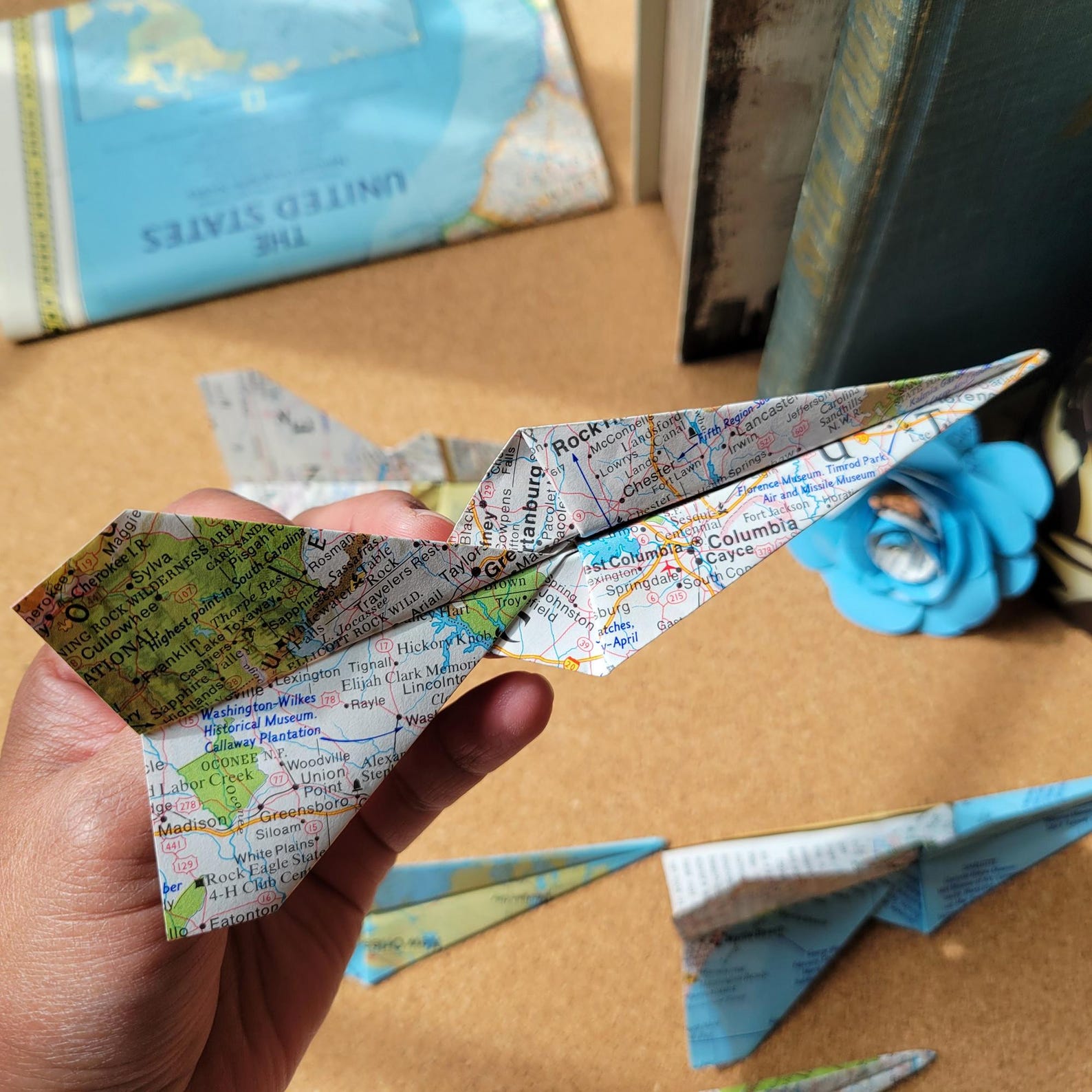 Map Paper Airplanes, Origami Aircraft, World Travel Birthday Party ...