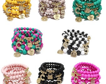 Stack Charm Bracelet - Etsy