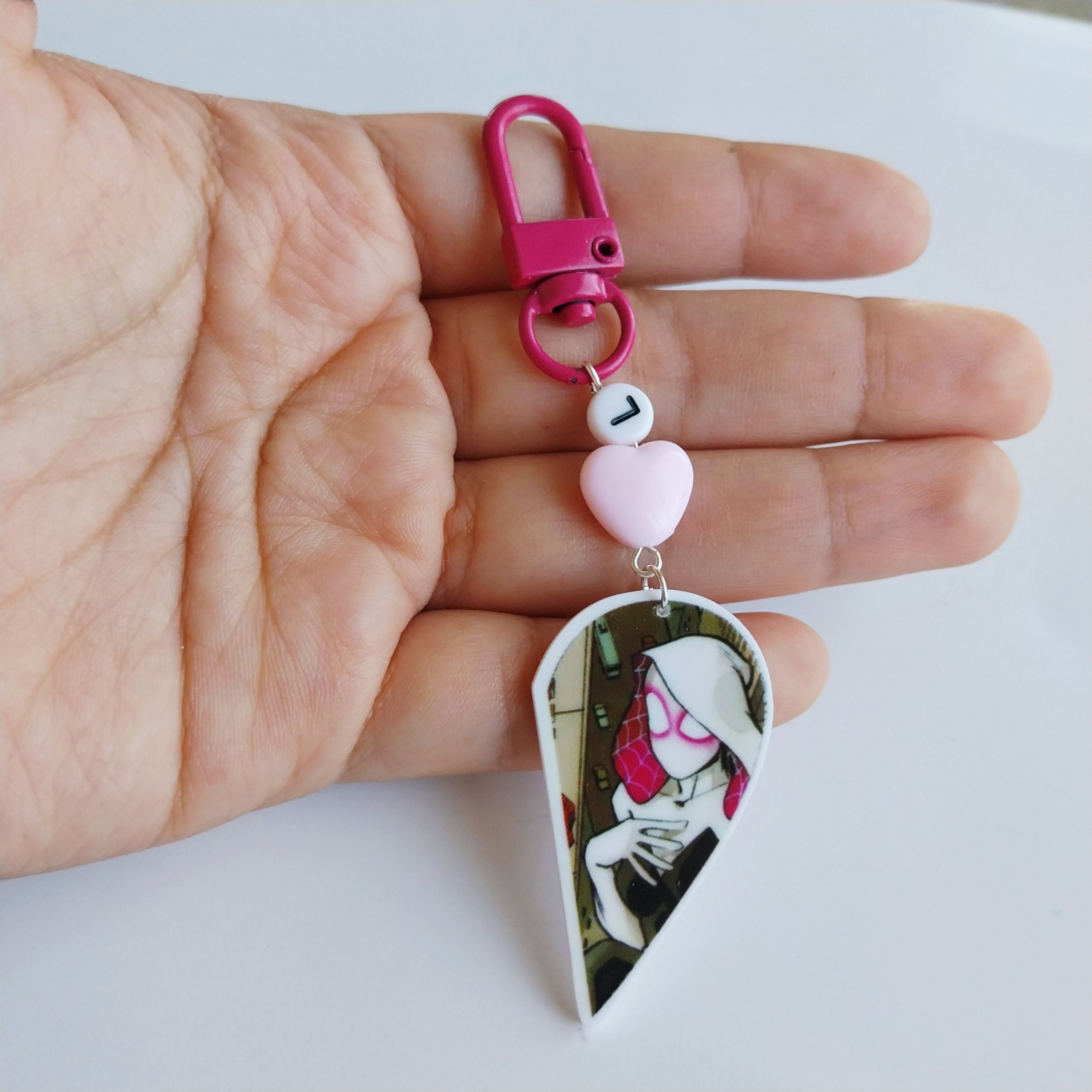 Spiderman Miles Morales Gwen Stacy Matching Keychains - Etsy