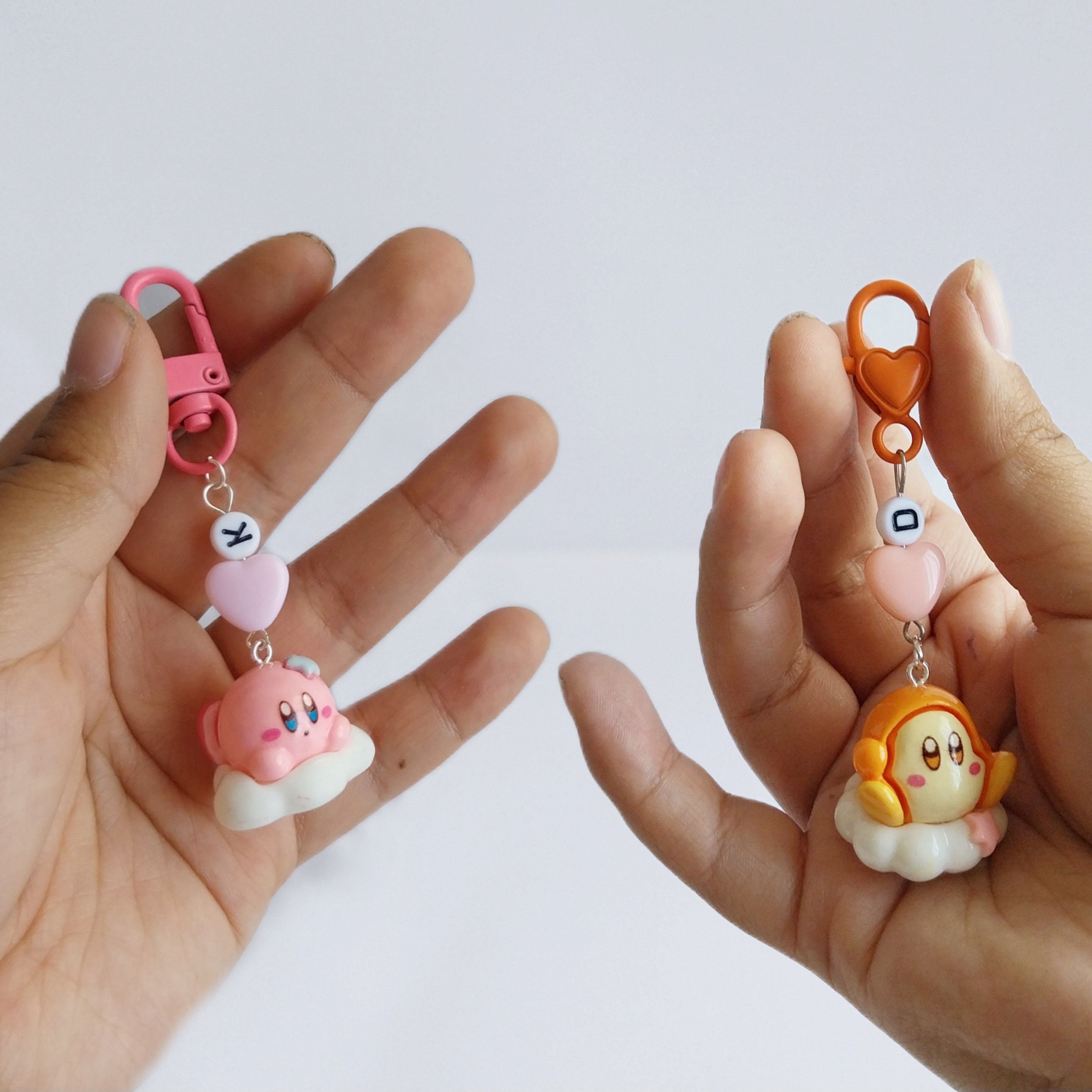 Kirby and Waddle-dee Matching Keychains With Initials - Etsy