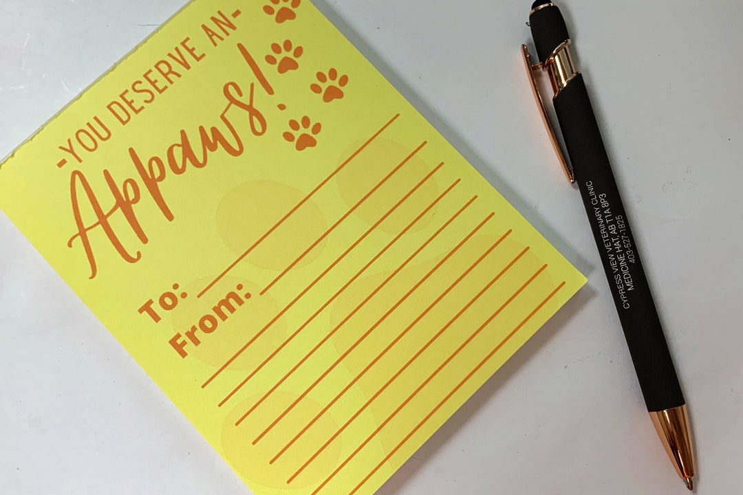 Veterinary Appreciation Note Pads Appaws Positive Workplace Culture ...