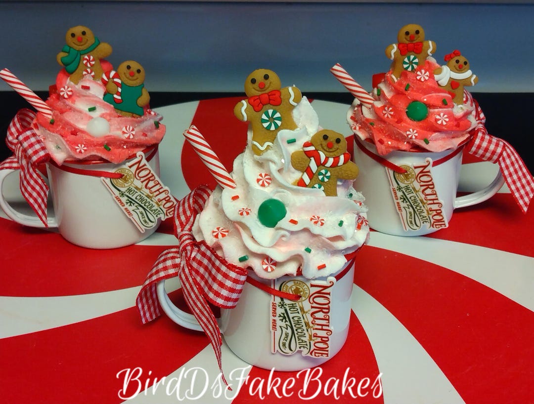 Gingerbread Hot Cocoa Mini Mugs - Etsy