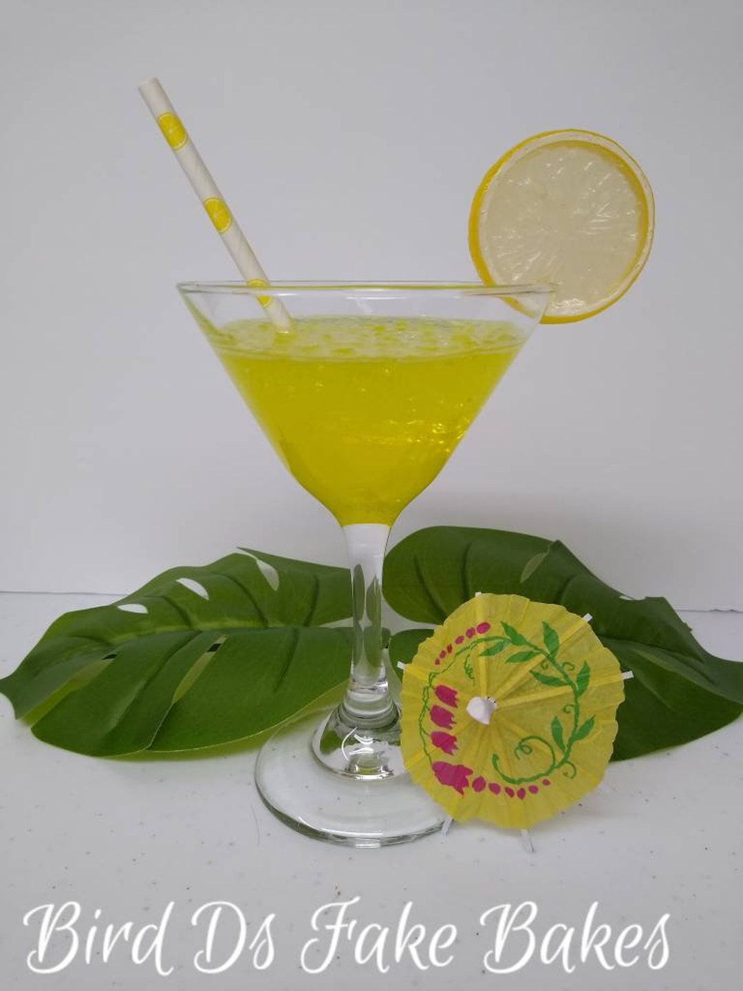 Fake Lemon Martini: Summer Cocktail Photo Prop, Tiki Bar Decor - Etsy