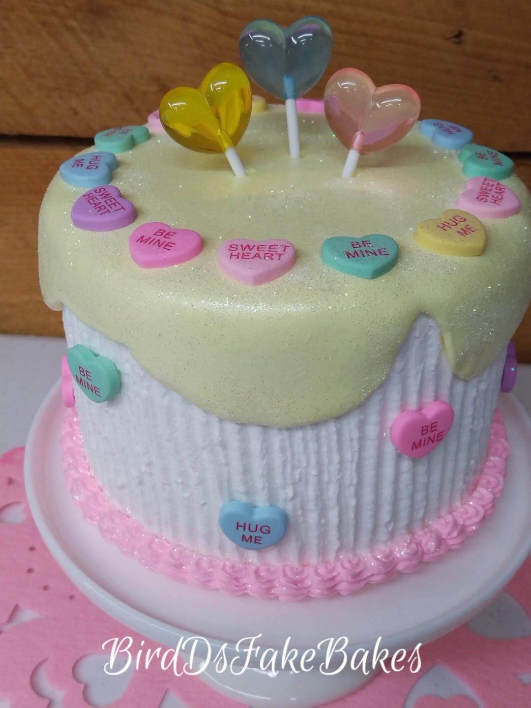 Conversation Heart Cake - Etsy