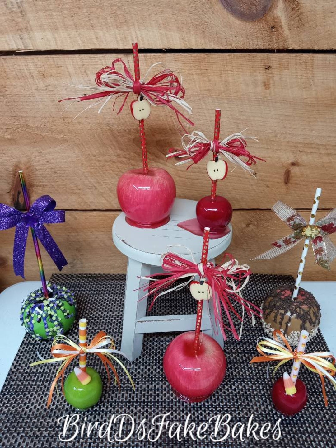 Candy Apples, Fake Bakes, Fall, Harvest, Tiered Trays, Photo Props ...
