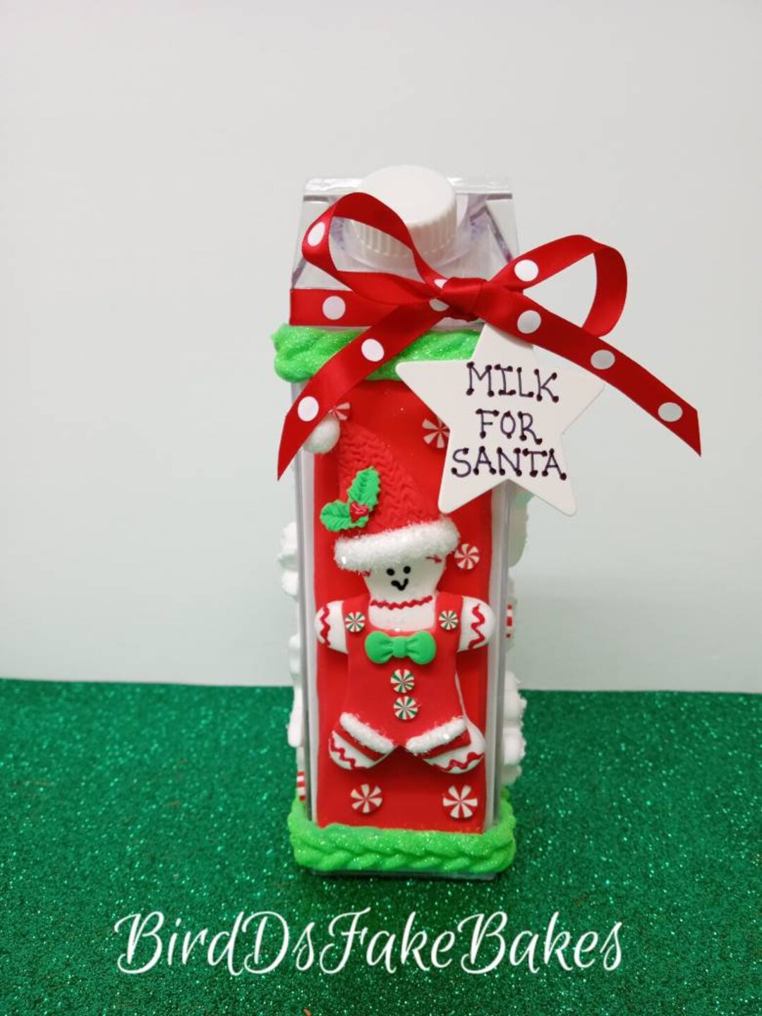 Gingerbread, Milk Carton, Milk for Santa, Christmas, Centerpiece, Party ...