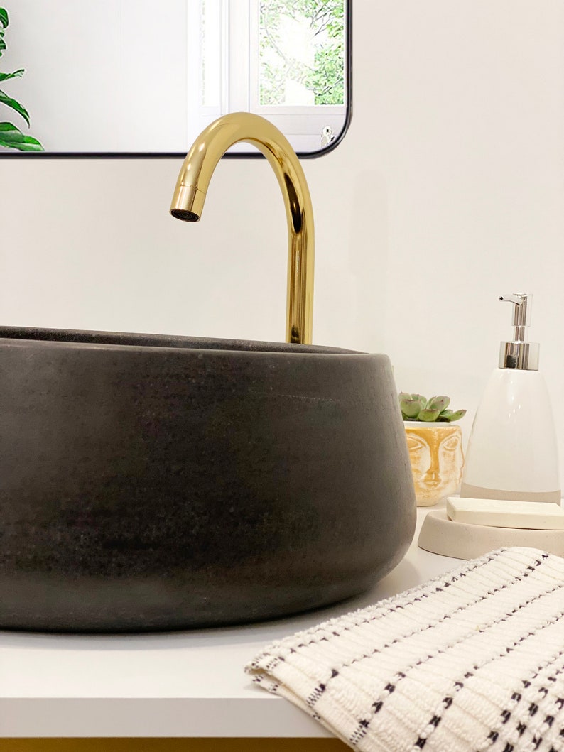 Basalt Marble Vessel Sink Handmade Marble Bathroom Vanity - Etsy