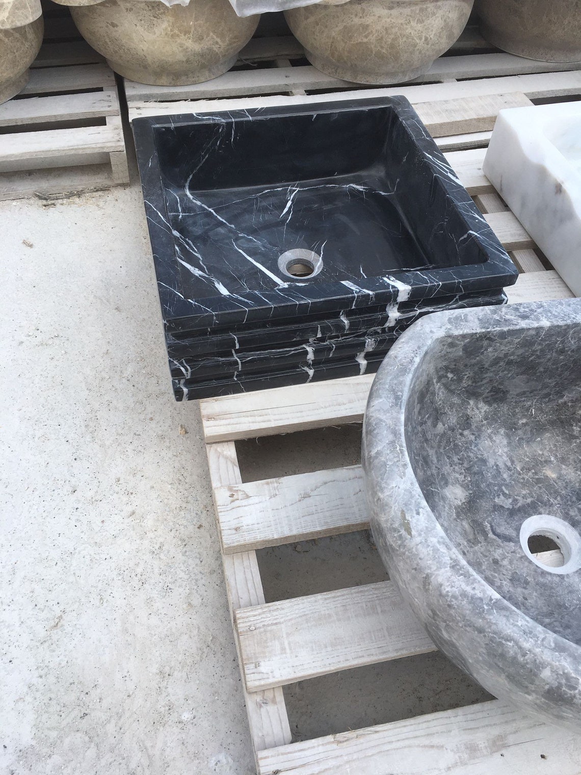 Toros Black Marble Sinkhandmade Marble Bathroom Vanity Sink - Etsy