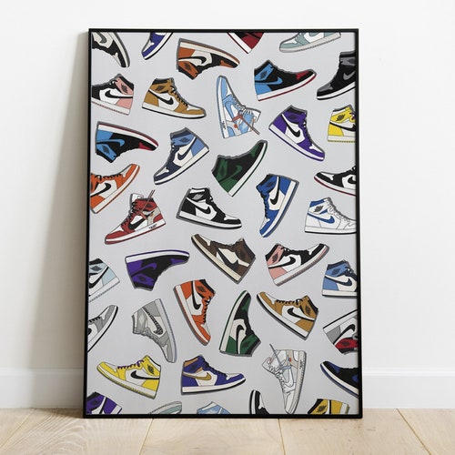 Nike Sneaker Poster Wall Art - Etsy