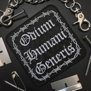 Odium Humani Generis Patch - Barbed Wire, Goth, Punk, Antisocial ...
