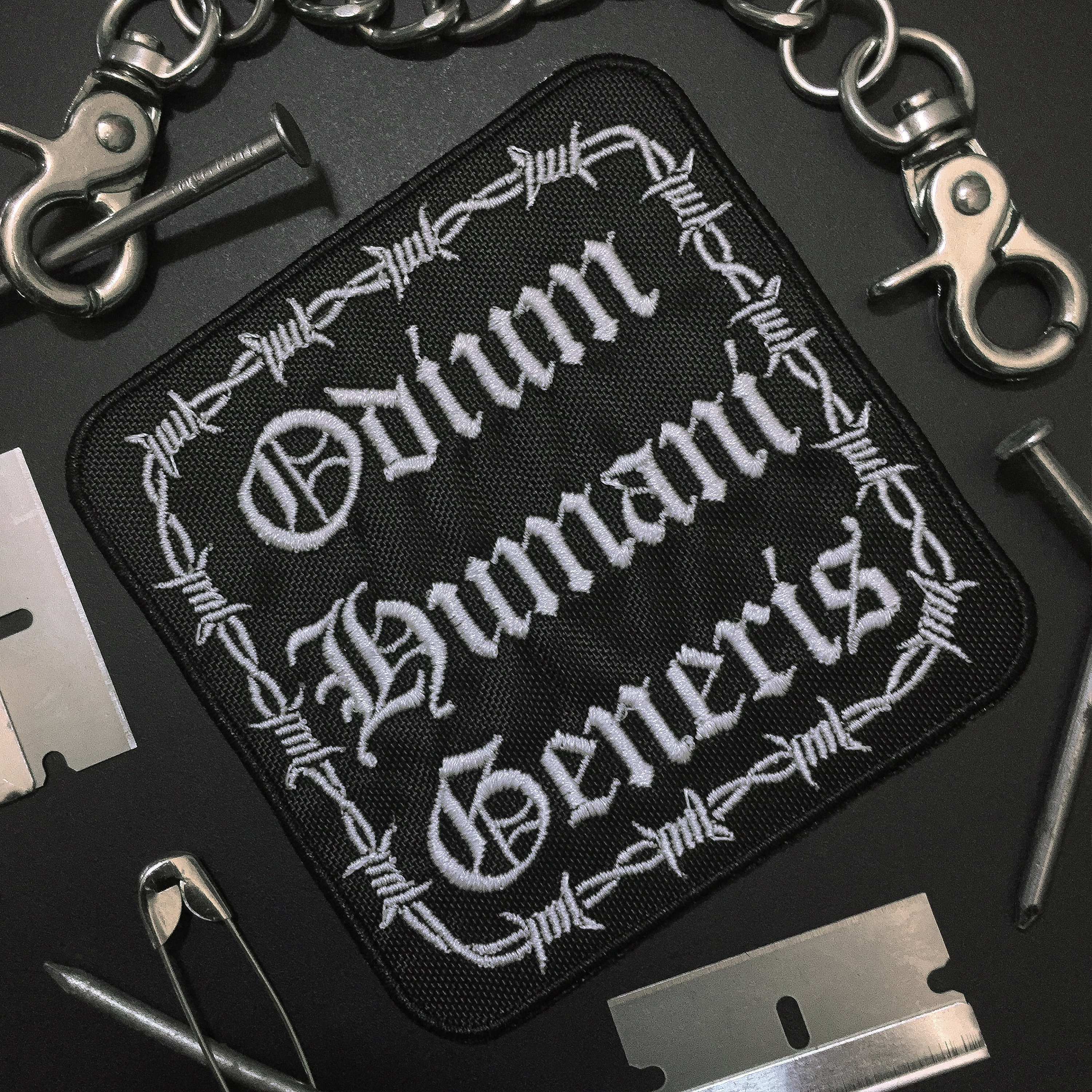 Odium Humani Generis Embroidery Patch - Barbed Wire, Goth, Punk ...