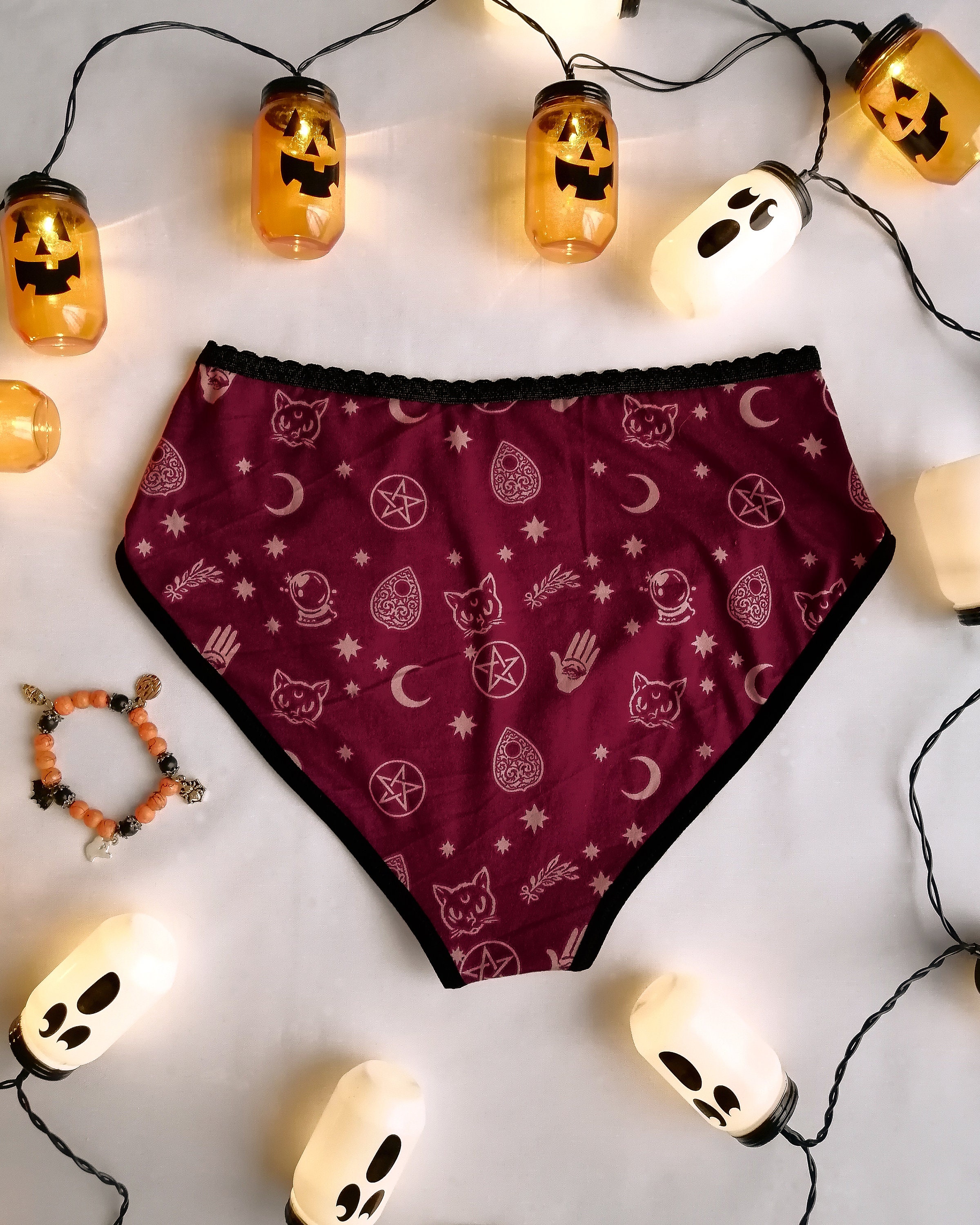 Spellbound Bralette Goth Magic Panties High Waist Underwear Gothic Sexy ...