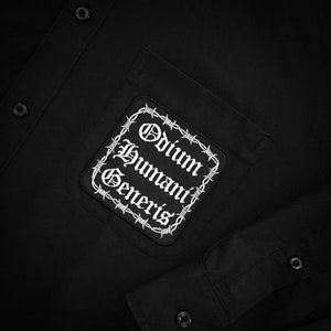 Odium Humani Generis Patch - Barbed Wire, Goth, Punk, Antisocial ...