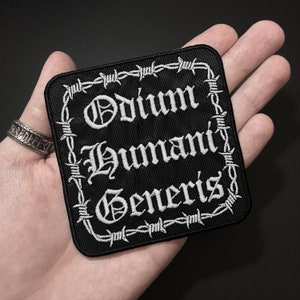 Odium Humani Generis Patch - Barbed Wire, Goth, Punk, Antisocial ...