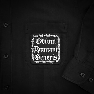 Odium Humani Generis Embroidery Patch - Barbed Wire, Goth, Punk ...