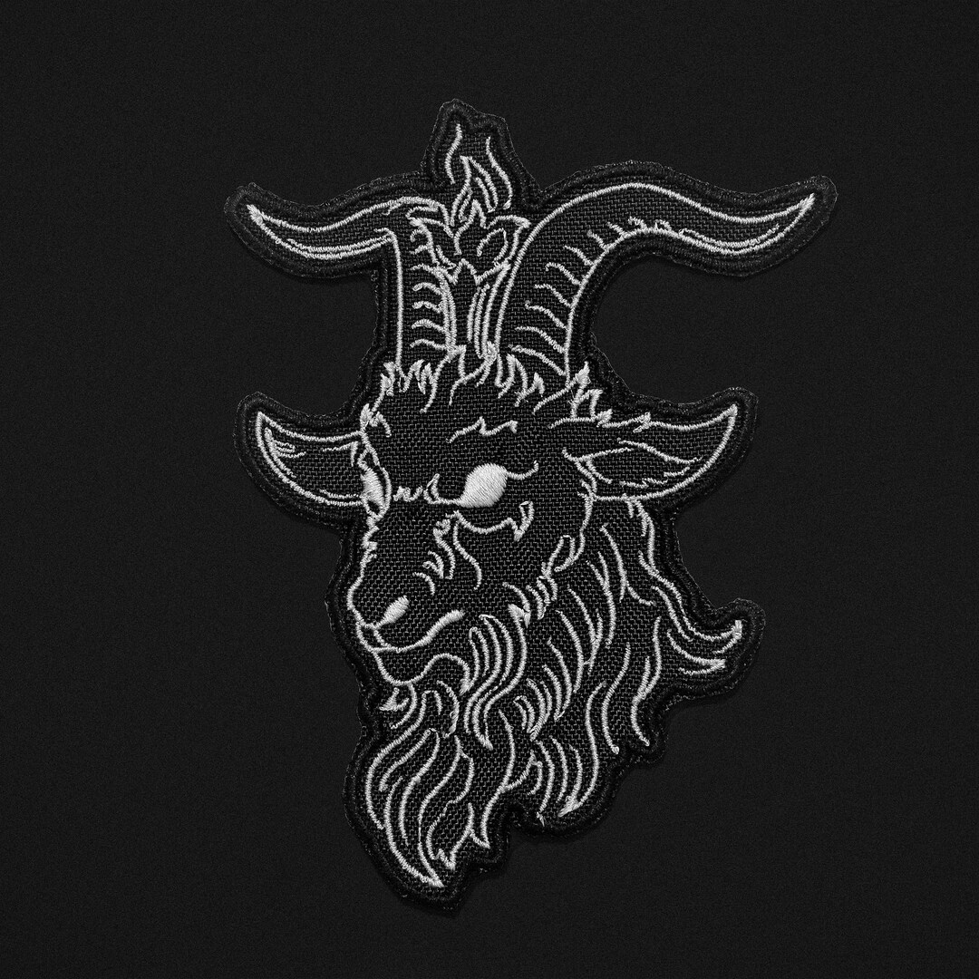 Baphomet Patch Goat, Satan, Lucifer, Leviathan, Black, Metal, Witch ...