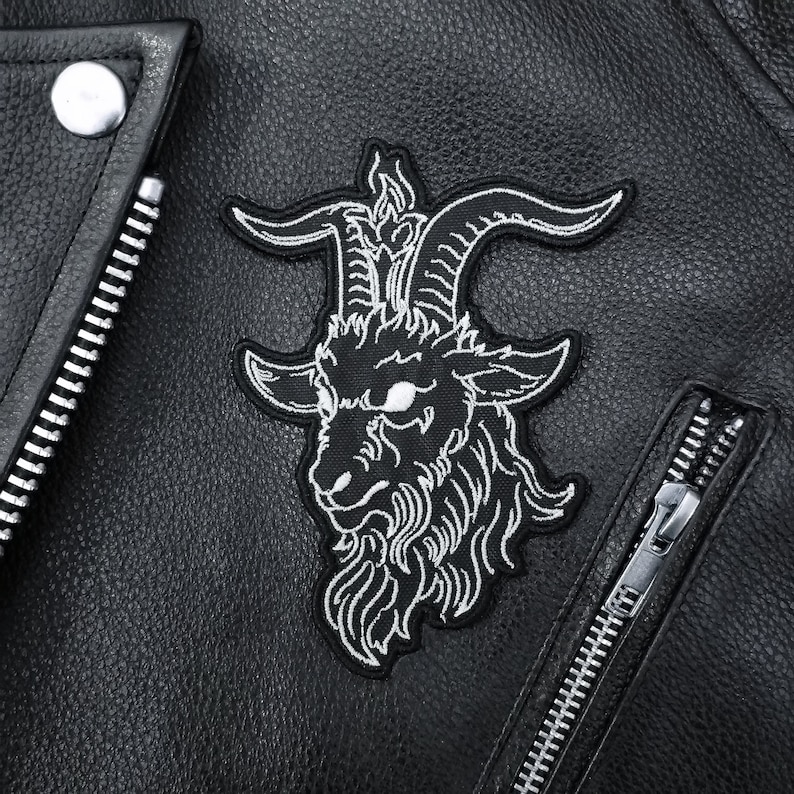 Baphomet Patch Goat, Satan, Lucifer, Leviathan, Black, Metal, Witch, Devil, Goth, Occult, Wicca ...
