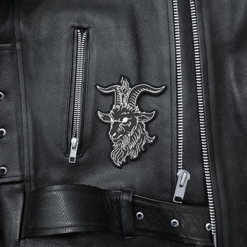 Baphomet Patch Goat, Satan, Lucifer, Leviathan, Black, Metal, Witch, Devil, Goth, Occult, Wicca ...