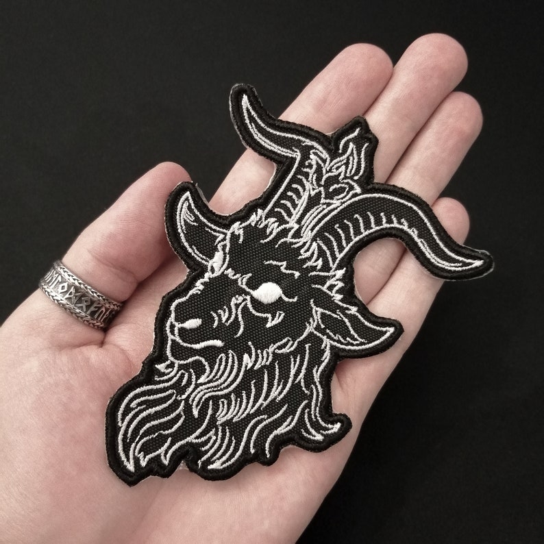 Baphomet Patch Goat, Satan, Lucifer, Leviathan, Black, Metal, Witch, Devil, Goth, Occult, Wicca ...